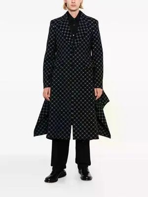 Comme Des Garçons Geometric-print Coat