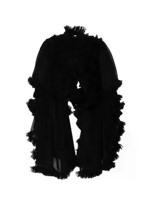 Noir Kei Ninomiya Ruffled Jacket - Black