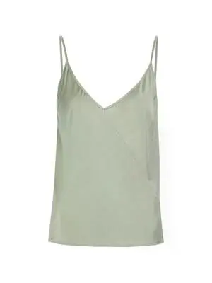 Rick Owens Jade Satin Wrap Top - Green