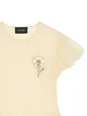 Simone Rocha Embellished Organza Blouse