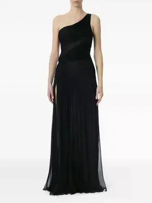 Elisabetta Franchi One-shoulder Embroidered Dress