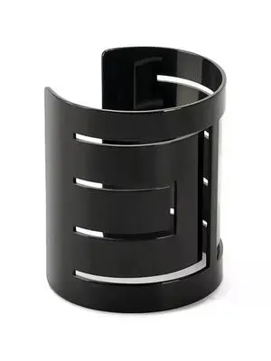 Elisabetta Franchi Logo-embossed Cuff Bracelet - Black