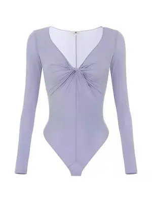 Elisabetta Franchi Draped Bodysuit With Knot Detail