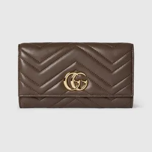 Gucci Gg Marmont Continental Wallet Leather - Brown