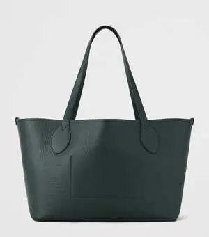 Mulberry Leather Tree Tote Bag - Green