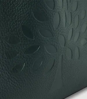 Mulberry Leather Tree Tote Bag - Green