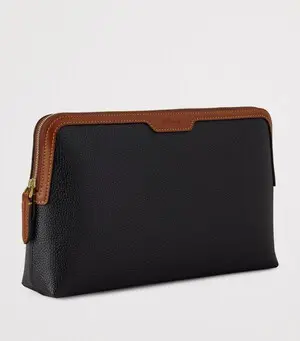 Mulberry Medium Scotchgrain Cosmetic Pouch - Black