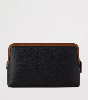 Mulberry Medium Scotchgrain Cosmetic Pouch - Black