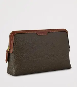 Mulberry Medium Scotchgrain Cosmetic Pouch - Green