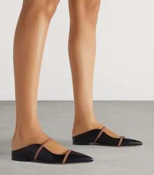 MALONE SOULIERS Leather Maureen Mules - Black