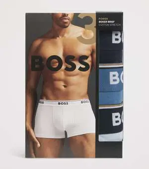 BOSS Stretch-cotton Power Trunks - Blue