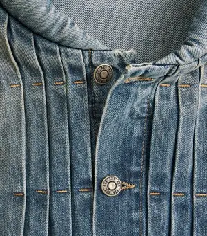 424 Collection Trucker Denim Jacket With Stand Collar