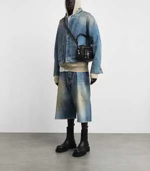 424 Oversized Big Daddy Denim Shorts - Blue