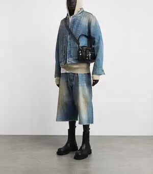 424 Oversized Big Daddy Denim Shorts - Blue