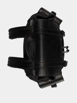 Gucci Jumbo Gg Canvas Leather Trimmed Backpack