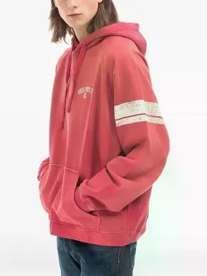 Guess Logo Print Hoodie - Red