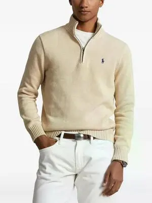 Polo Ralph Lauren Quarter-zip Embroidered Logo Sweater