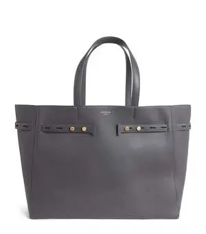 Thom Browne Leather Cabas Tote Bag