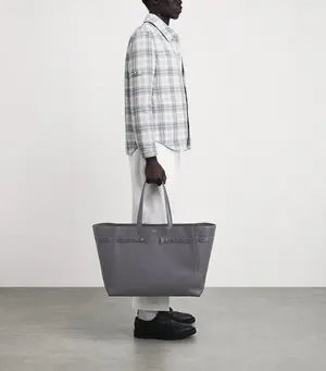 Thom Browne Leather Cabas Tote Bag