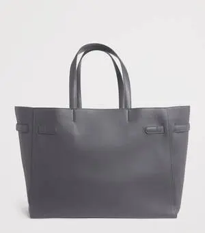 Thom Browne Leather Cabas Tote Bag