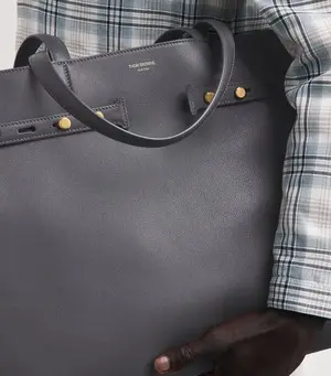 Thom Browne Leather Cabas Tote Bag