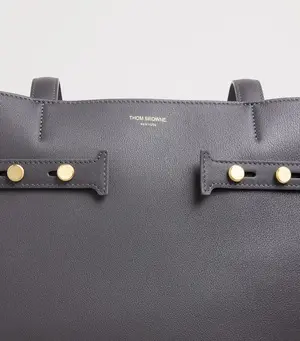 Thom Browne Leather Cabas Tote Bag