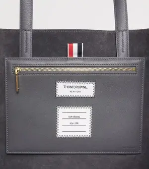 Thom Browne Leather Cabas Tote Bag