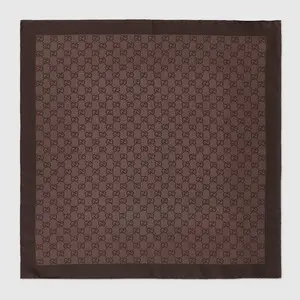 Gucci Gg Silk Twill Jacquard Carr - Brown
