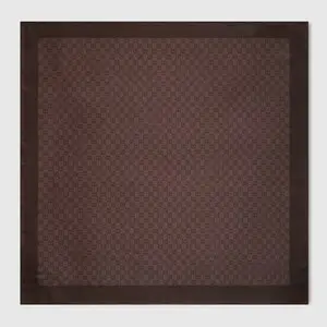 Gucci Gg Silk Twill Jacquard Carr - Brown
