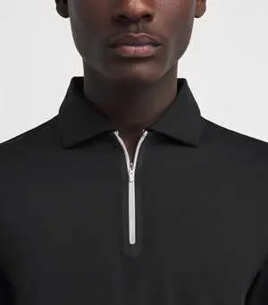Rlx Ralph Lauren Quarter-zip Polo Shirt - Black