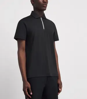 Rlx Ralph Lauren Quarter-zip Polo Shirt - Black