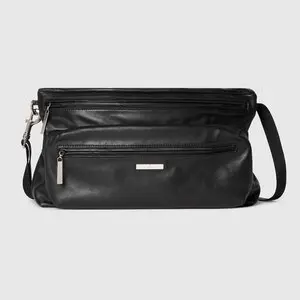 Gucci Medium Leather Crossbody Bag - Black