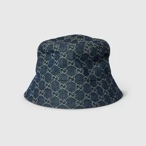 Gucci Gg Denim Bucket Hat - Blue