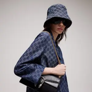 Gucci Gg Denim Bucket Hat - Blue