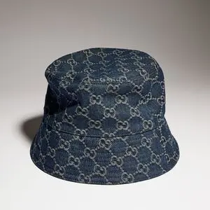 Gucci Gg Denim Bucket Hat - Blue