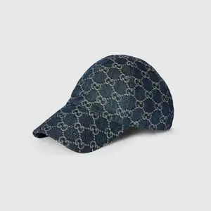 Gucci Gg Cotton Denim Baseball Hat - Blue