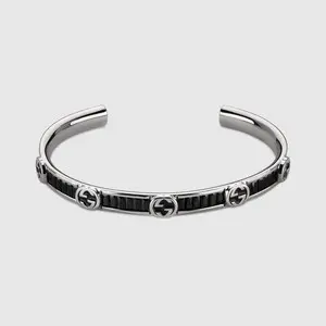 Gucci Interlocking G Crystal Bangle Bracelet