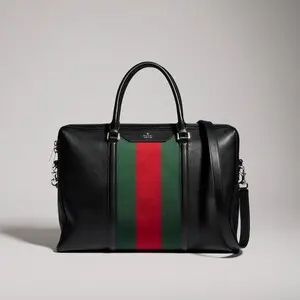 Gucci Mega Web Trademark Medium Leather Briefcase