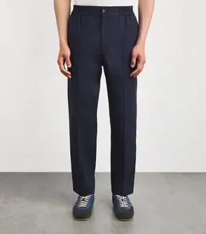 A.p.c. Cotton Pleated Trousers - Navy