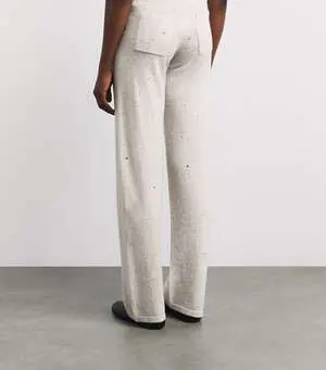 WILLIAM SHARP Cashmere Crystal-embellished Sweatpants