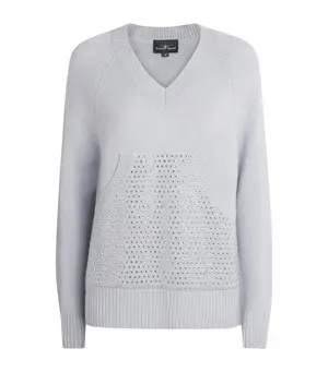 WILLIAM SHARP Cashmere Crystal-embellished V-neck Sweater