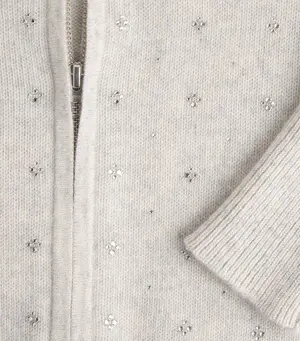 WILLIAM SHARP Cashmere Crystal-embellished Zip-up Bomber Jacket