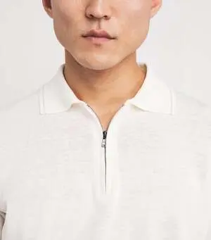 FIORONI CASHMERE Linen-cotton Polo Shirt