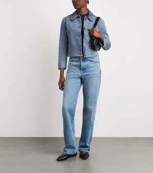FRAME The Palm Cropped Denim Jacket