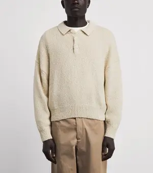 COLE BUXTON Cotton Beach Polo Sweater
