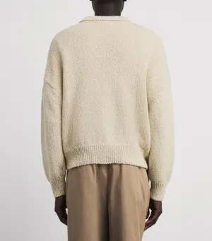 COLE BUXTON Cotton Beach Polo Sweater