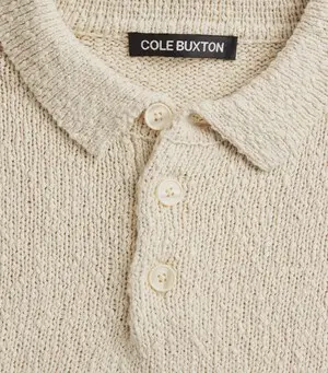 COLE BUXTON Cotton Beach Polo Sweater