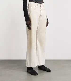 Acne Studios Paint-splattered Wide-leg Jeans
