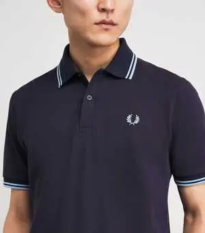 Fred Perry Twin Tipped Polo Shirt - Navy