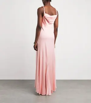 Alice + Olivia Andrina Satin Maxi Dress - Pink